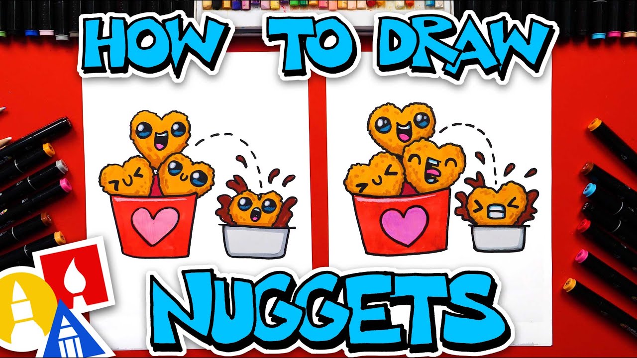 How To Draw Heart-Shaped Chicken Nuggets - YouTube