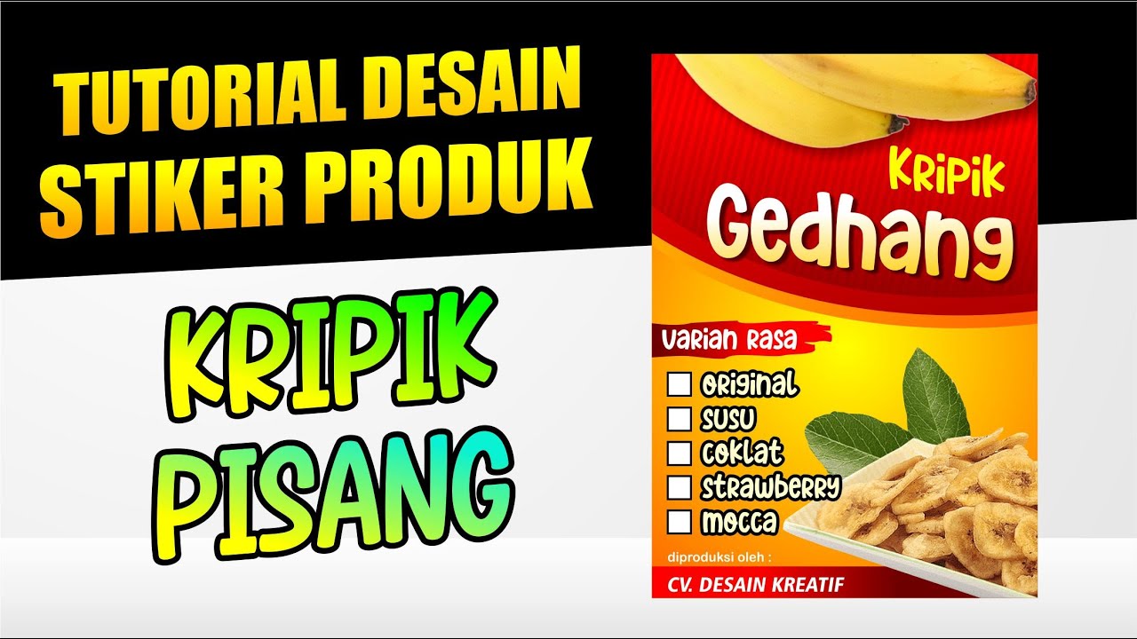 Contoh Stiker Keripik Pisang Contoh Banner