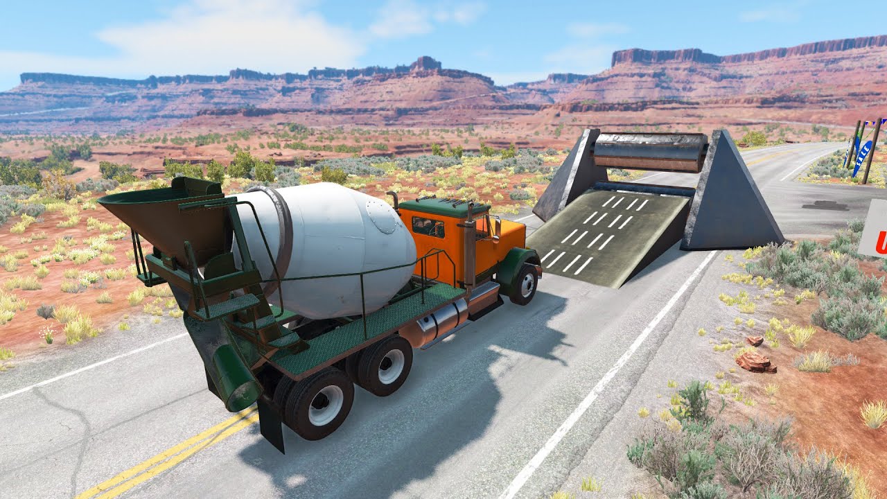 Construction Car Vs Blender - Beamng.drive - YouTube