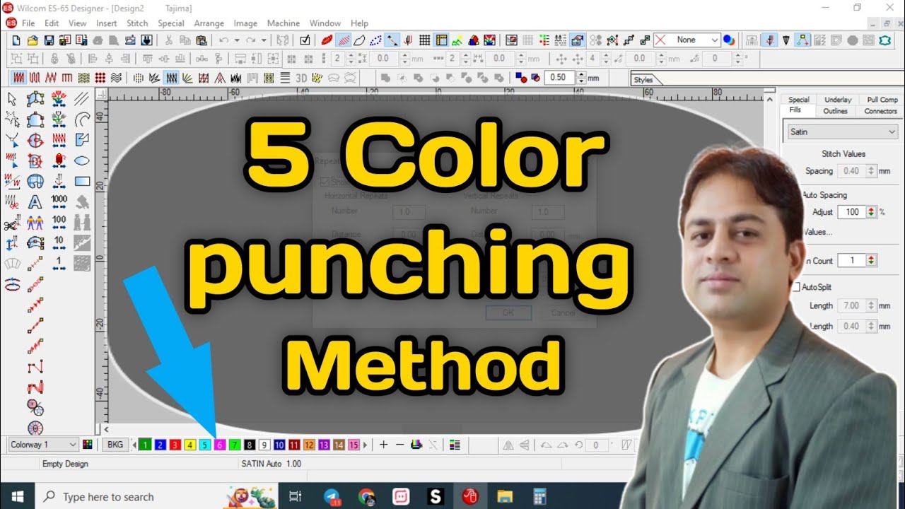 How To Do Color Wise Punching | 5 Needle Punching Method | Shree Shiv ...
