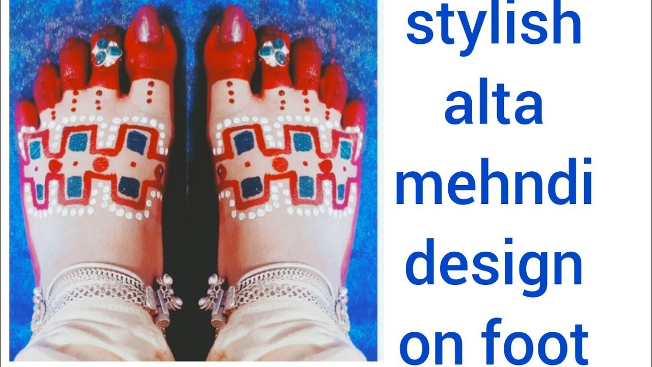 stylish_alta mehndi_designs on foot || ️altadesign || mahawardesign by ...
