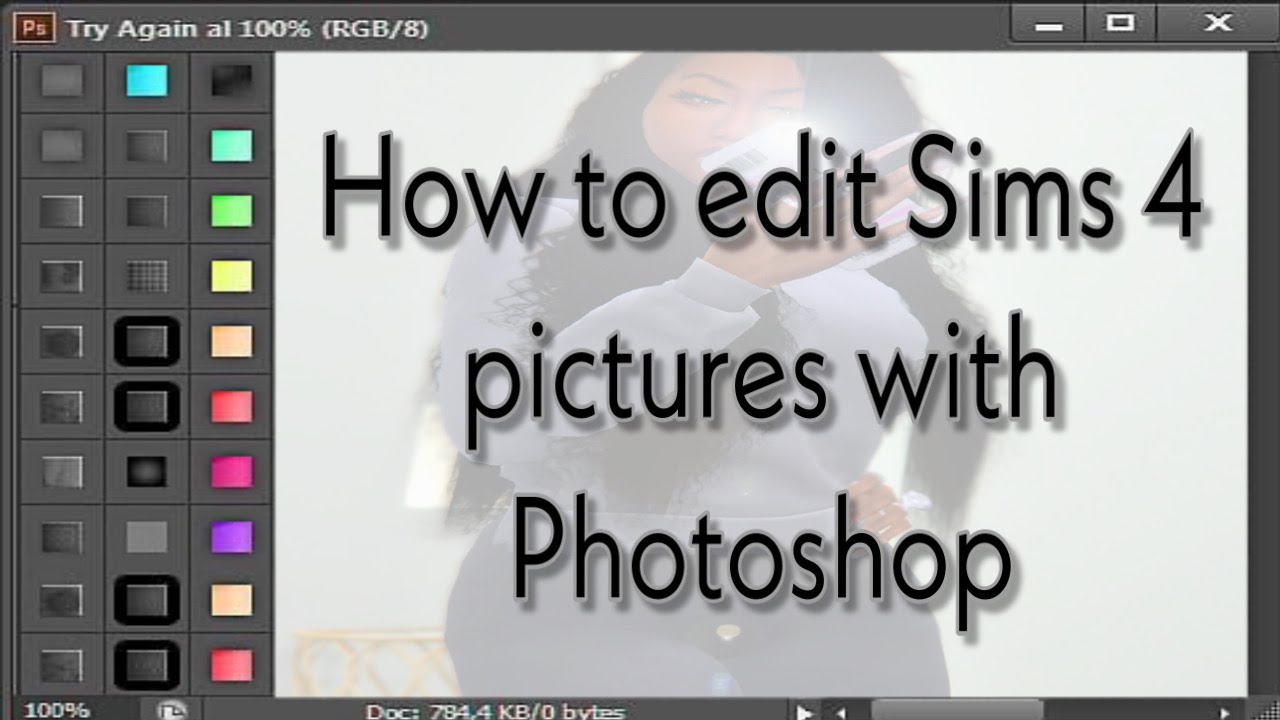 THE SIMS 4 | How I Edit My Sims Pictures With Photoshop ⚡ | TUTORIAL ...