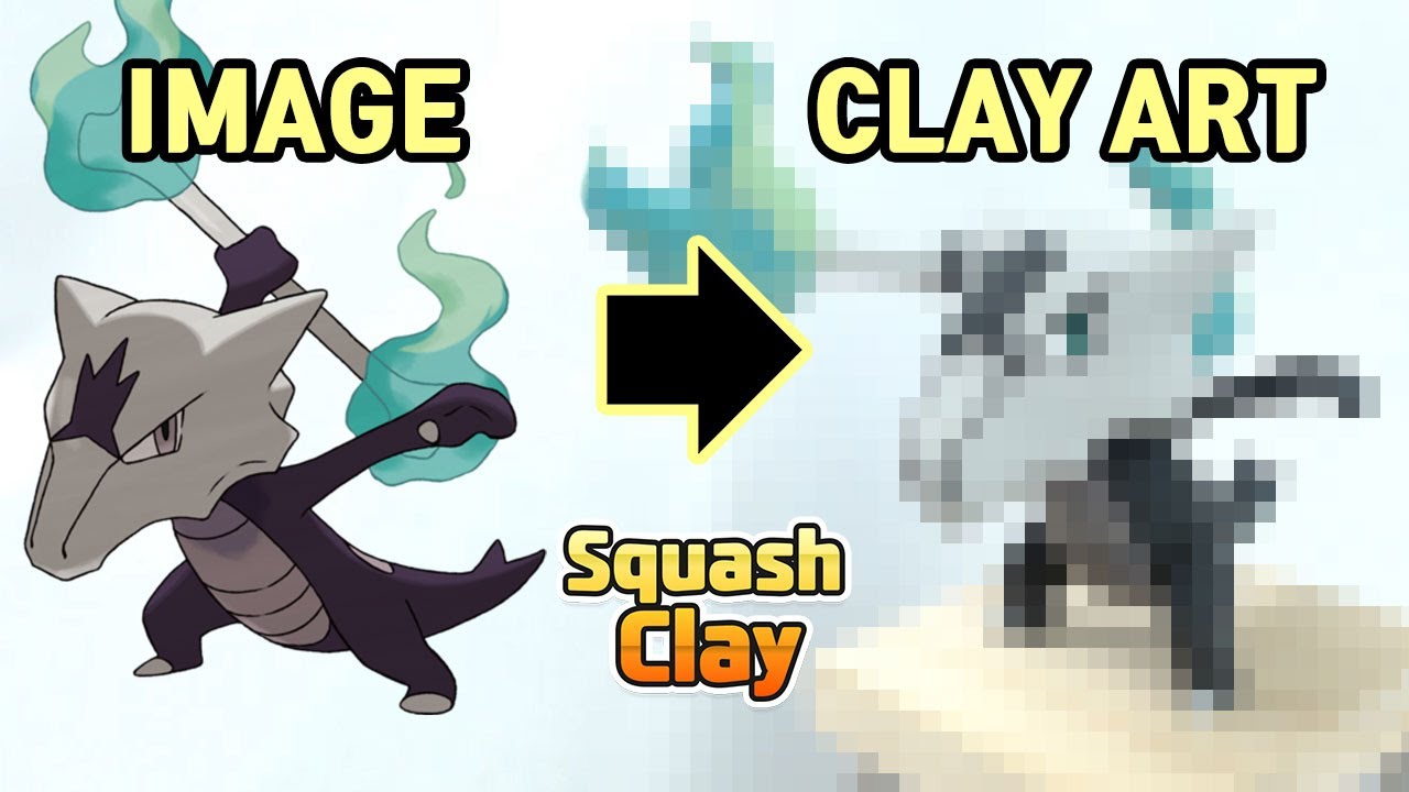 Pokémon Clay Art: Alolan Marowak Dark/Fire type Pokémon!! - YouTube