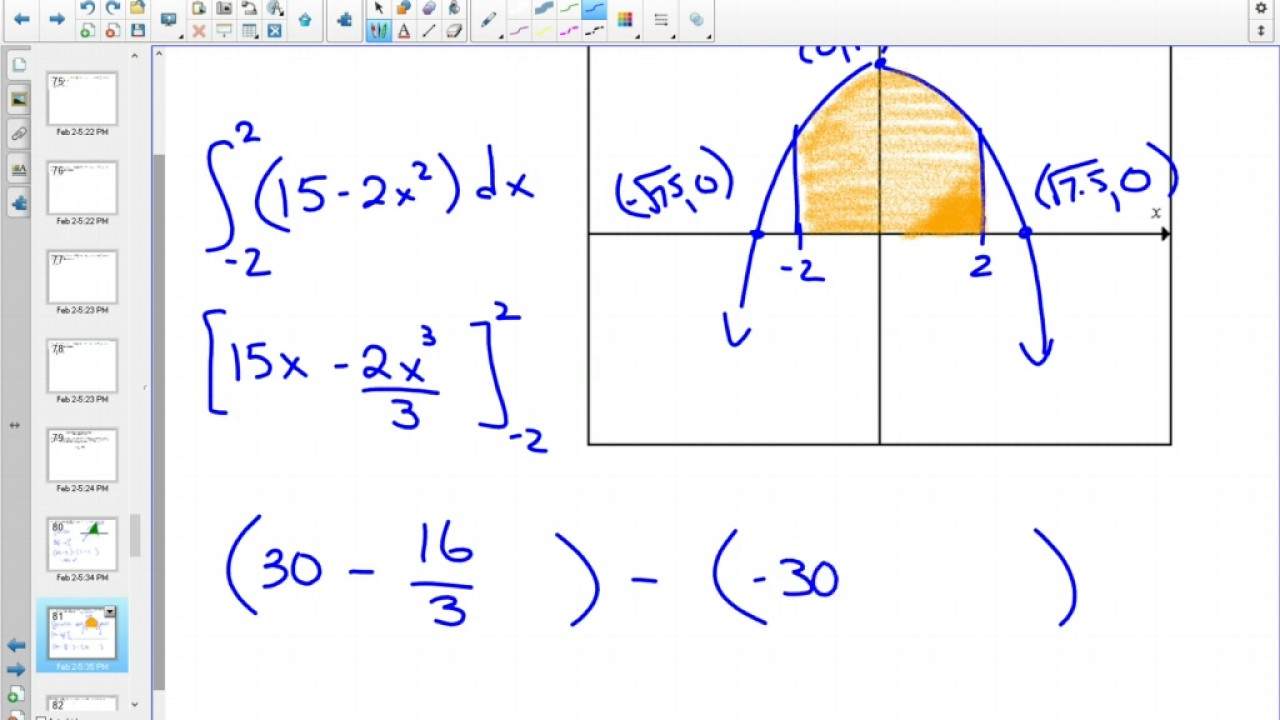 42IB Applications of Derivatives Area under a Curve - YouTube