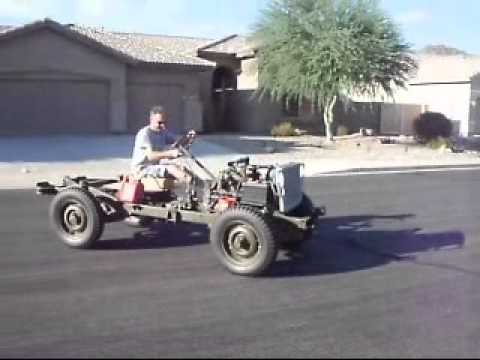 Test Drive 45 Willys MB, with rebuilt engine and no tub, August 2010 ...