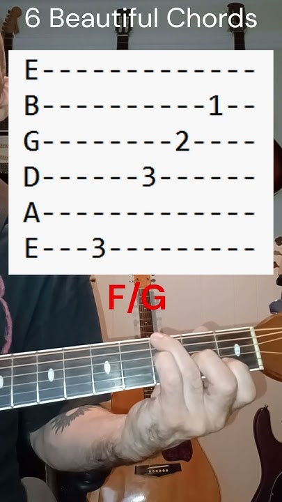 6 Beautiful Chords - Guitar Lesson With Tabs #guitarlessons #guitar # ...