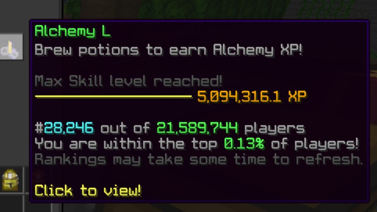 Alchemy 50 Hypixel Skyblock - YouTube