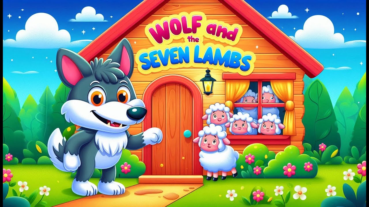 The Wolf and Seven Lambs | Moral Story | Kids Story in English | Little ...