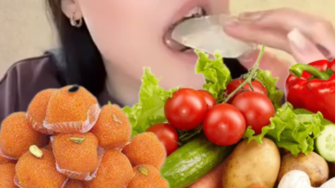 Veggies // mukbang - YouTube