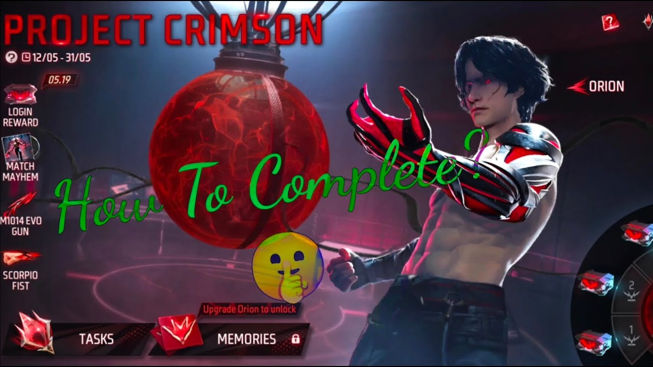 How to complete a new event in free fire | project crimson event ...