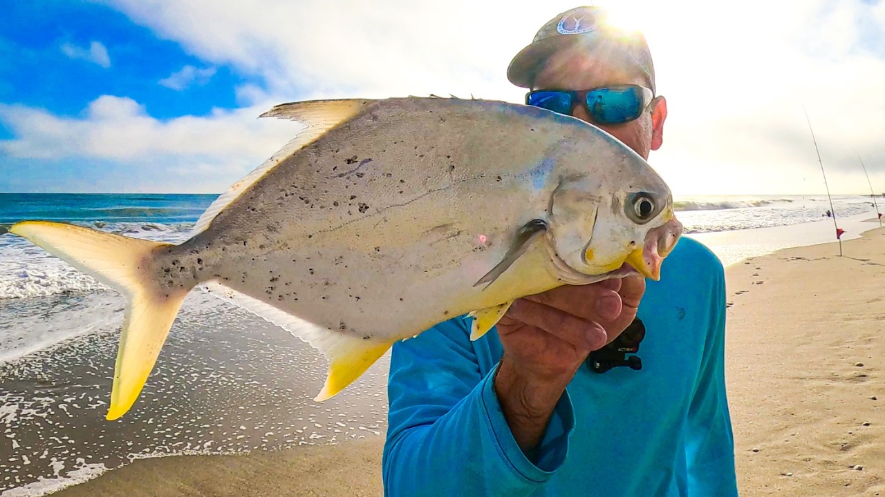 Pompano Bait That WORKS! | Non-Stop Action Surf Fishing Florida - YouTube