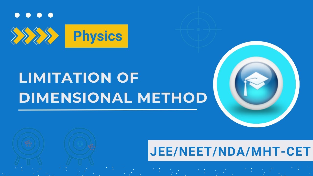 Limitation Of Dimensional Method | JEE/NEET/NDA/MHT-CET Physics ...