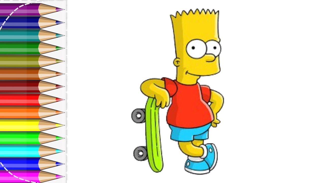 Drawing The Simpson's Character and Coloring for Kids and Toddlers ...