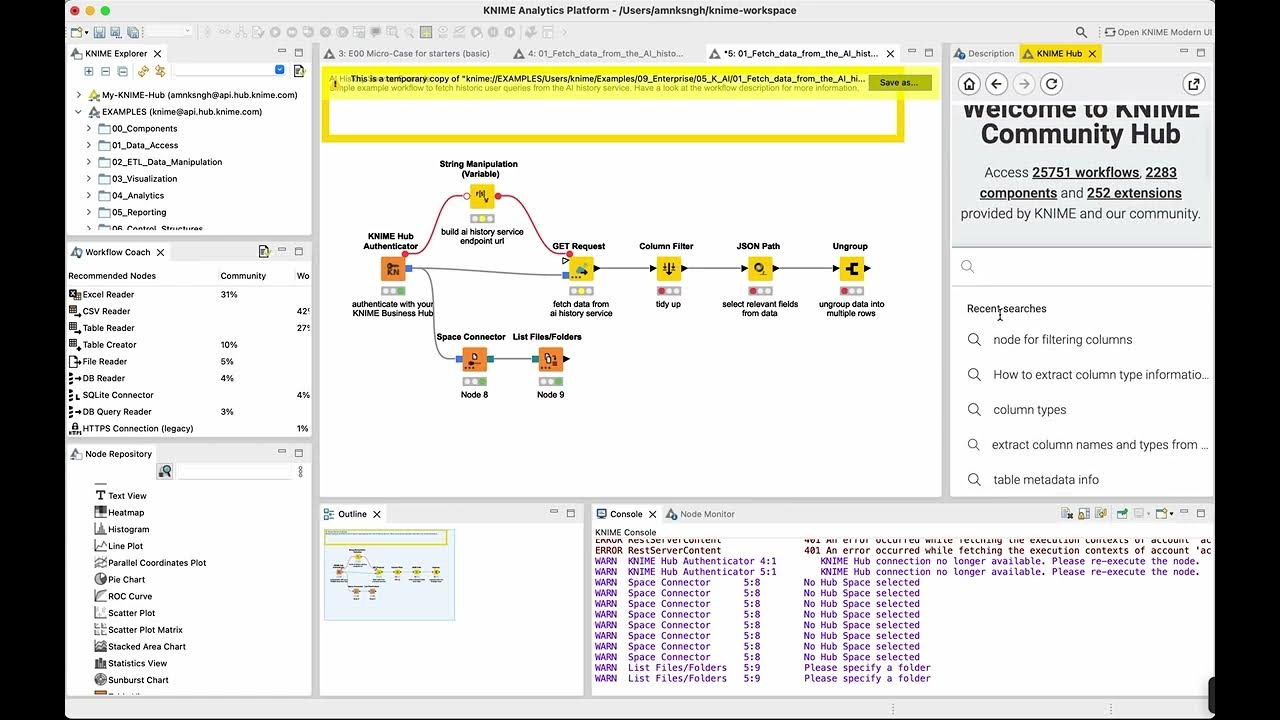 Introduction to KNIME AP User Interface - YouTube