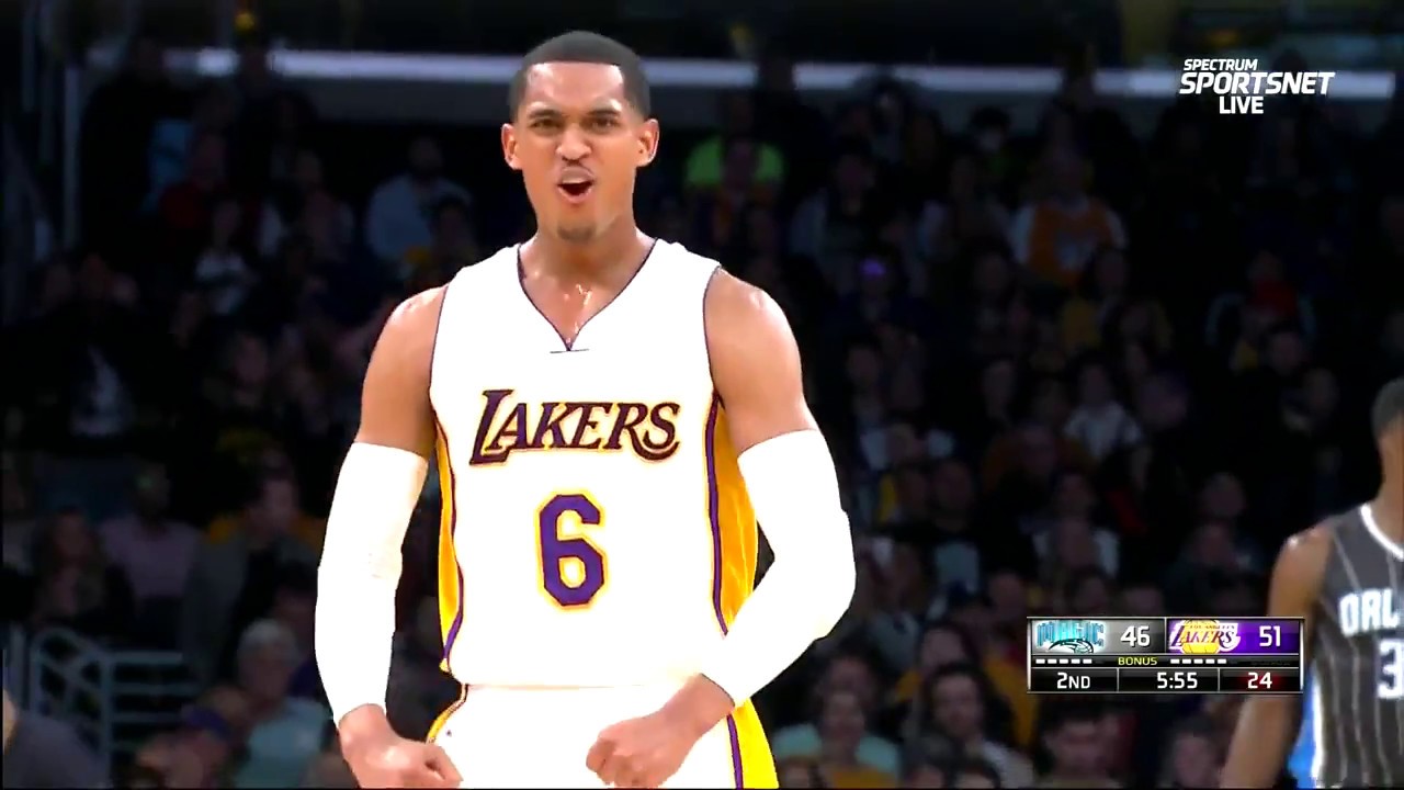 Lakers vs Magic - Jordan Clarkson Reverse Baseline Dunk [January 8 ...