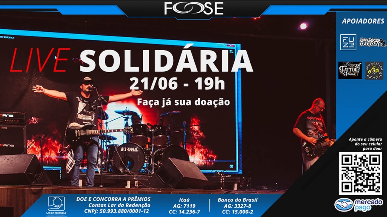 LIVE SOLIDÁRIA FOOSE - LAR DA REDENÇÃO - YouTube