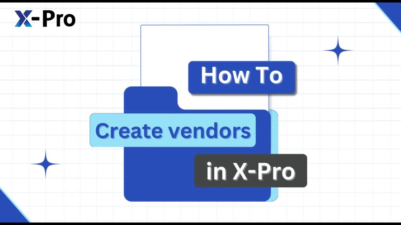 How to create vendors in X-Pro - YouTube