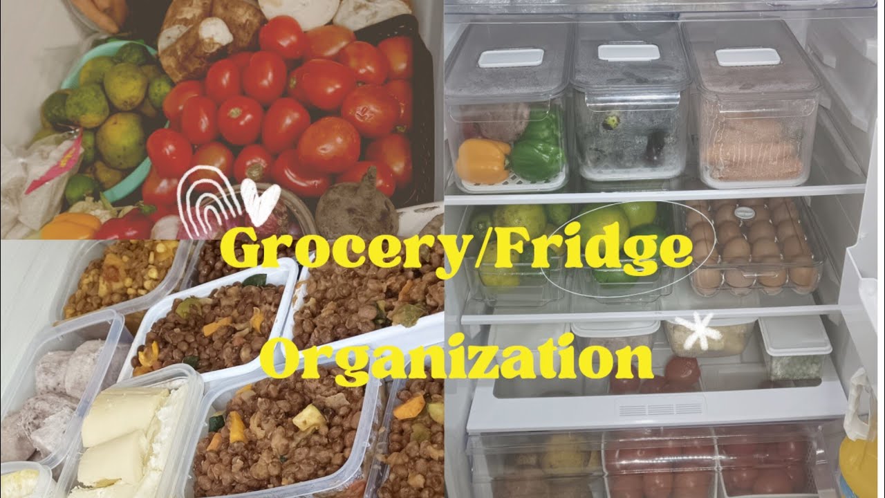 CLEAN & ORGANIZE MY FRIDGE/ GREEN GROCERY HAUL/MEAL PREP@tynaloice ...