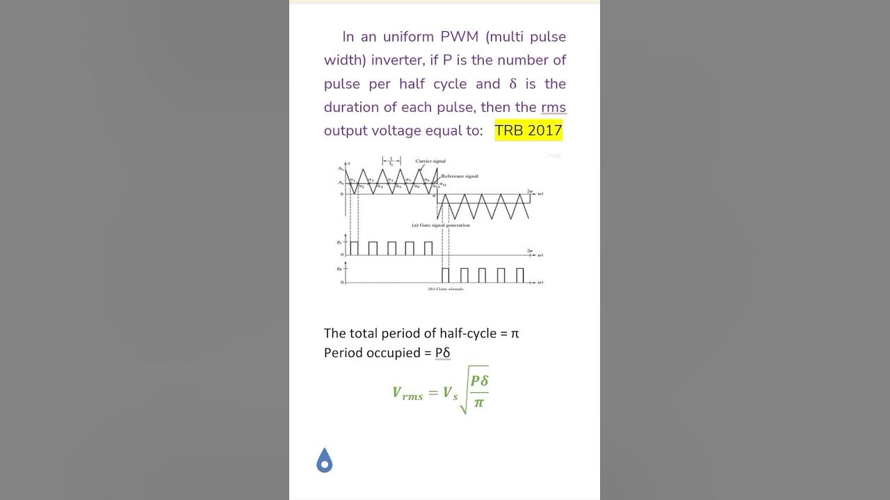 Multi or Uniform pulse width modulation Vrms | TRB Polytechnic EEE | Power electronics ...