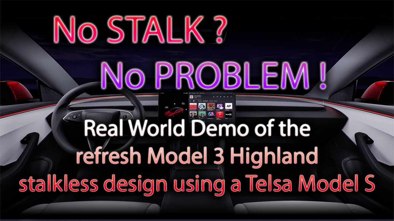 No stalk, No problem! A real demo of how Tesla's stalkless design works ...