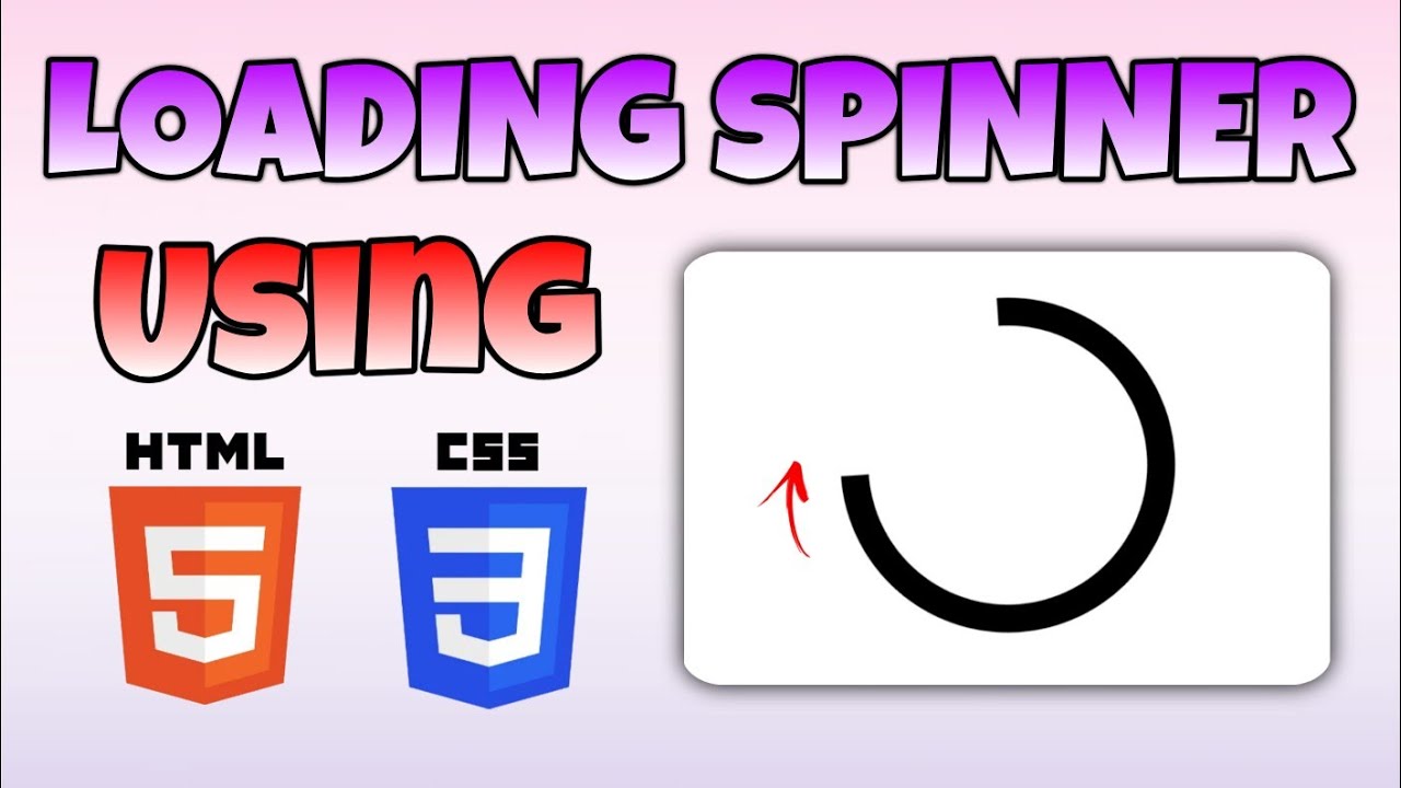 How To Create A Loading Spinner With Html And Css Step By Step Tutorial 1095