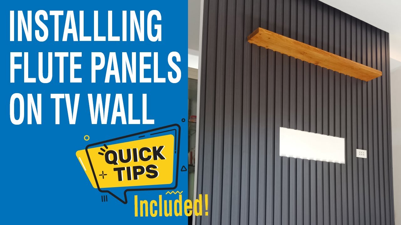 Installing Flute Panels on TV Wall - Quick Tips Included!!! - YouTube