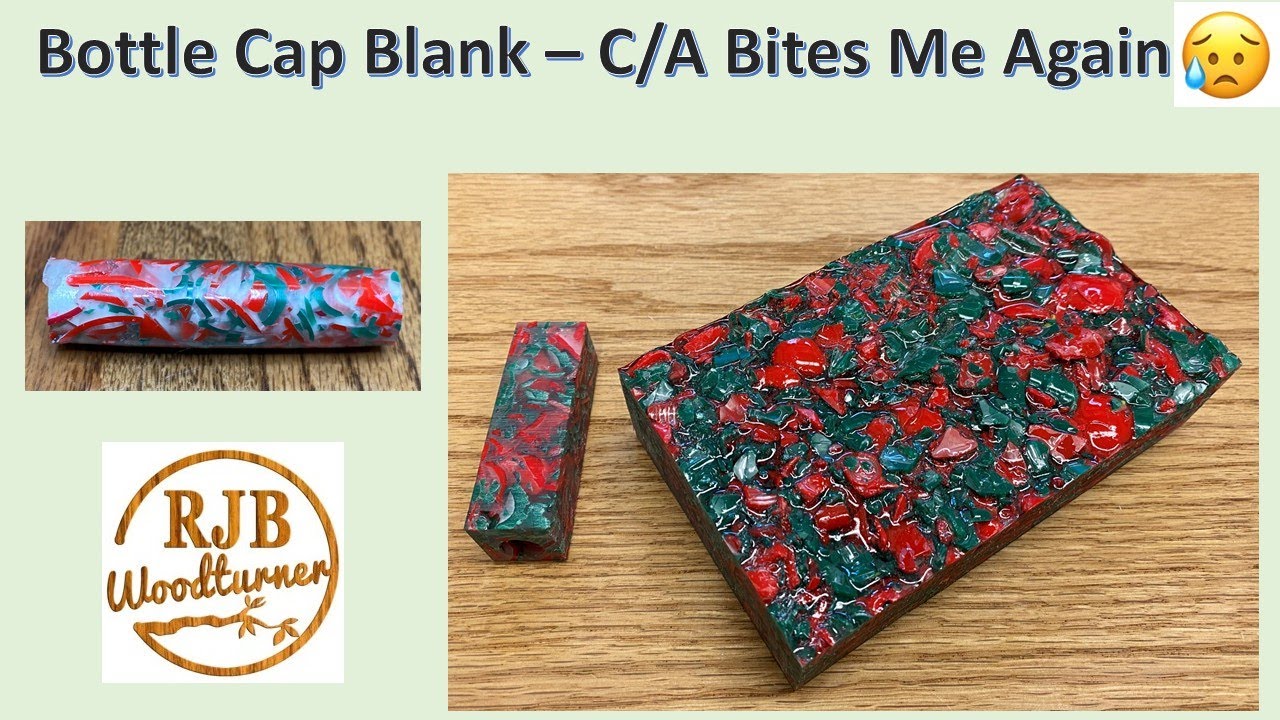 Turning A Blank Made From Plastic Bottle Caps - YouTube