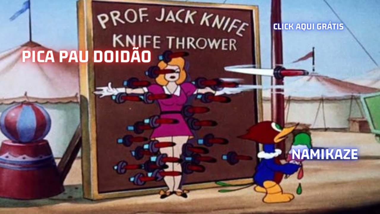 Pica Pau picau picau O Acrobata Maluco 1943 🆓🔜😀INCRÍVEL cartoon ...