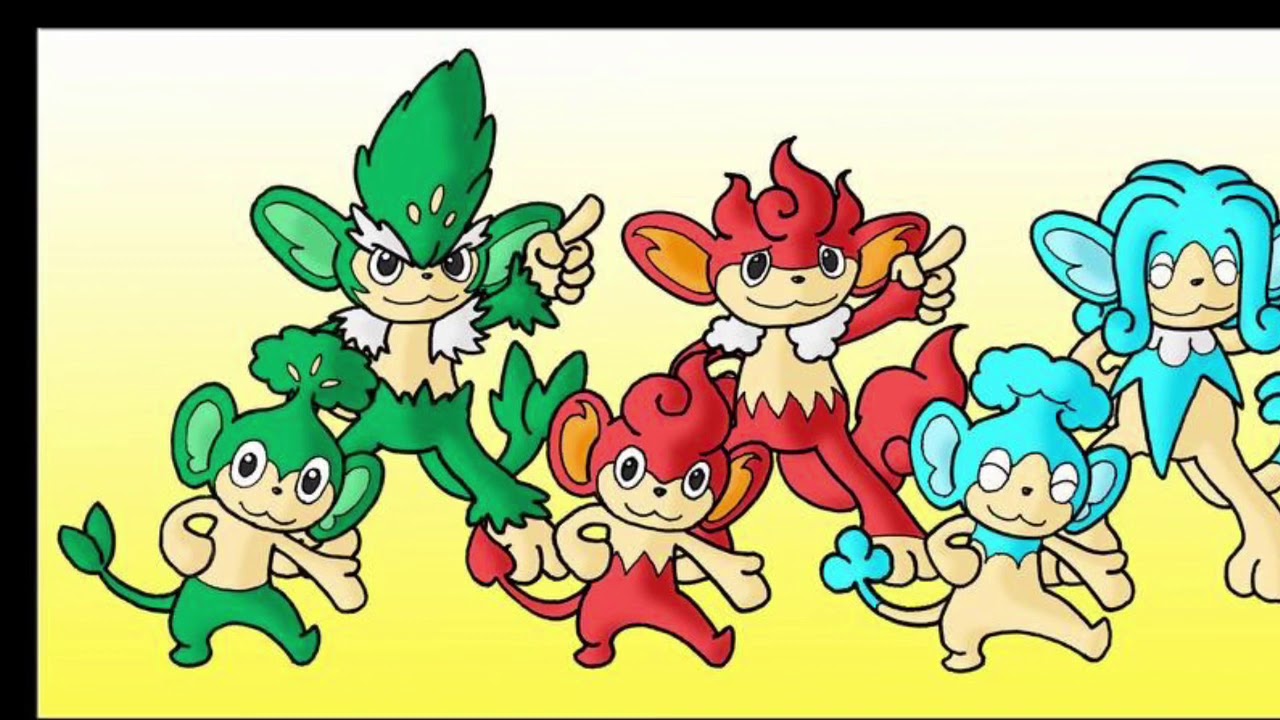 Pokemon Pansage Pansear Panpour