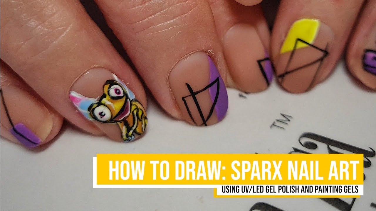 How to Draw: Sparx Nail Art | Nail Art Tutorial - YouTube