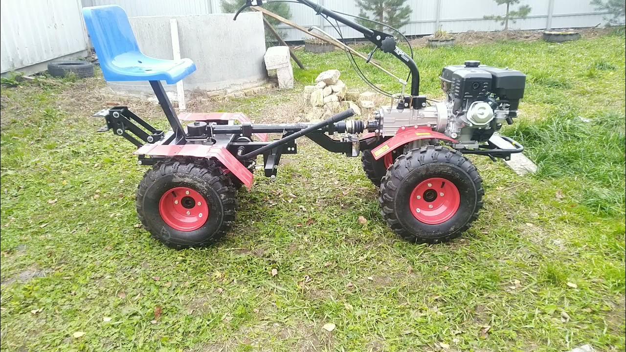 Мотоблок УГРА + Адаптер= мотоблок 4х4!! Первые впечатления от ...