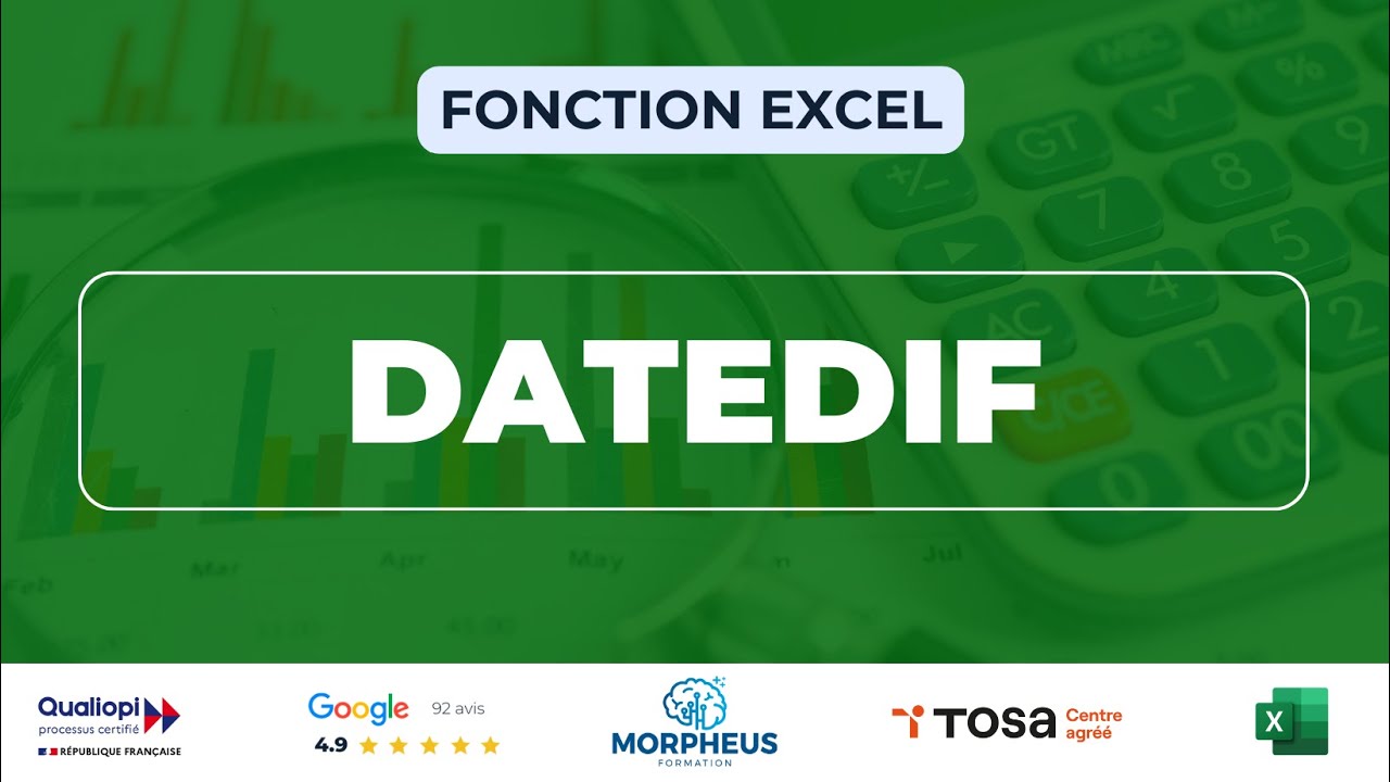 Comment utiliser la fonction DATEDIF sur Excel ? - YouTube