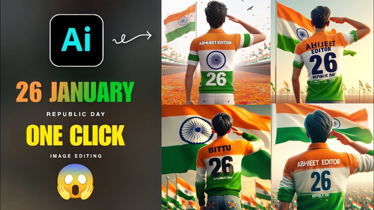 How to Create 3D Ai 26 January Republic Day Image🇮🇳 | 26 January Photo ...