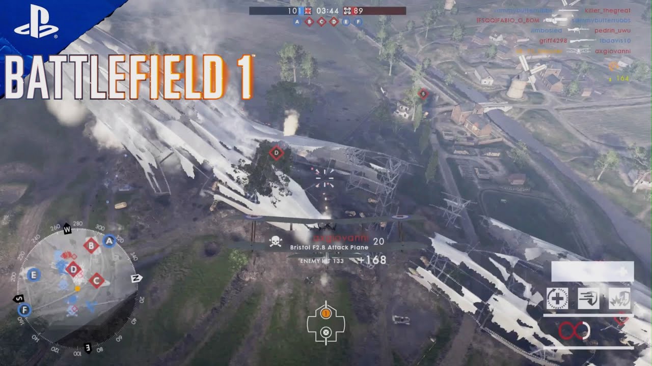 Battlefield 1 :Multiplayer Conquest ATTack PLANE (Kills 68 - 2 ...