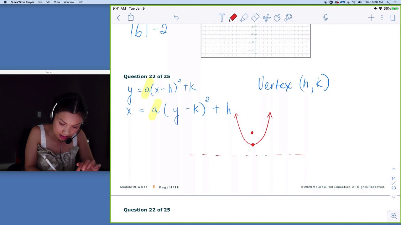 College Algebra Module 10 Part 3 Parabola - YouTube