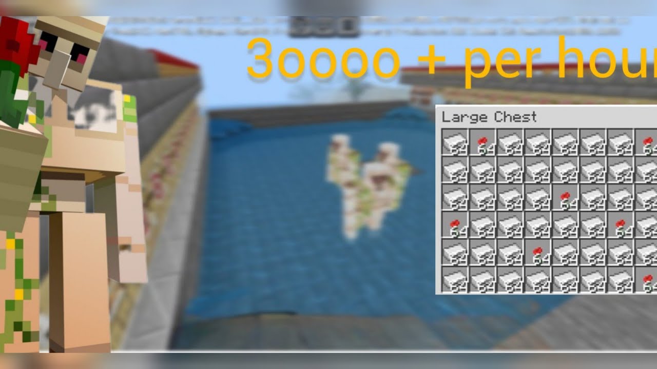 Minecraft Iron Farm | Super Fast Iron Farm | bedrock/pocket/java | 3000 + per hour iron farm ...