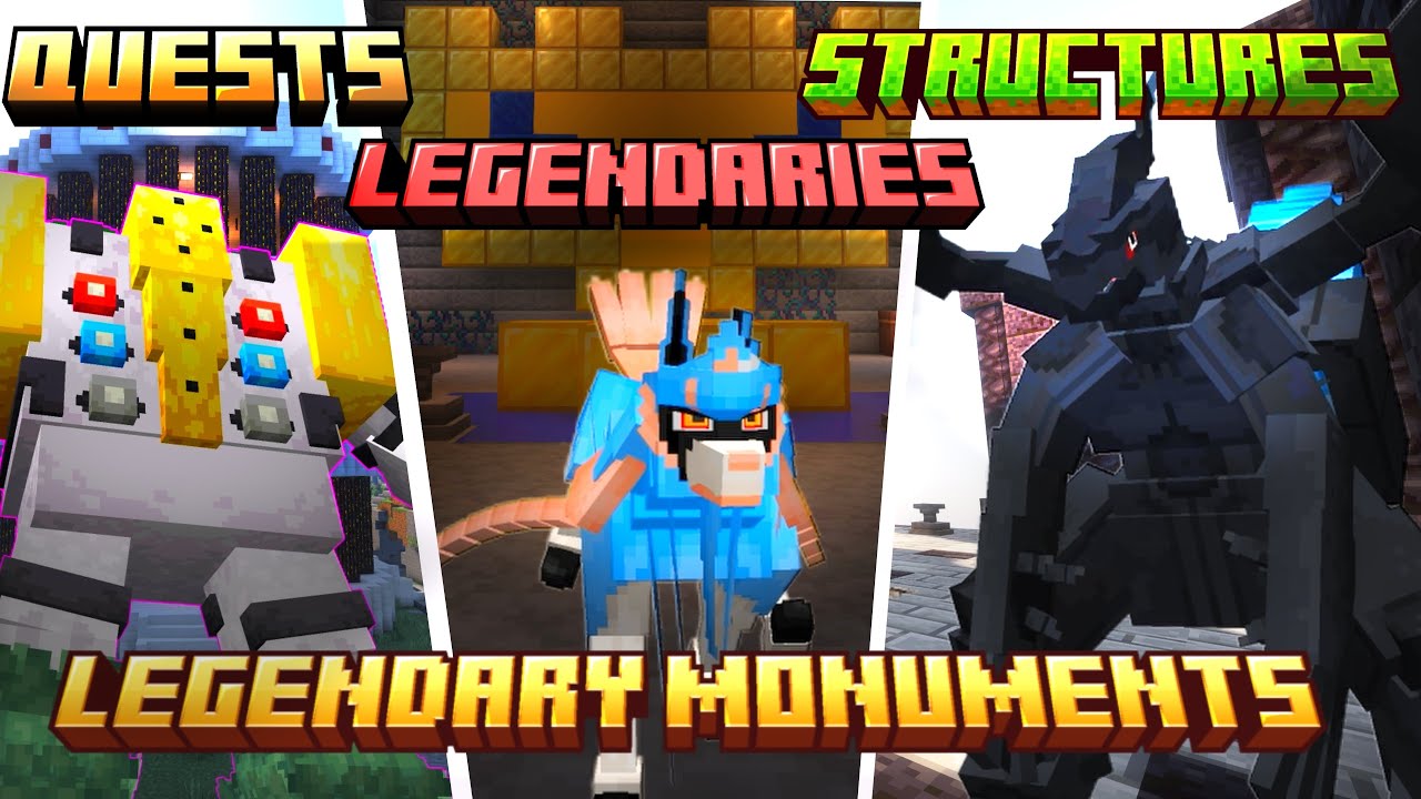 Turn COBBLEMON into an EPIC RPG! Legendary Monuments Minecraft GUIDE Pt ...