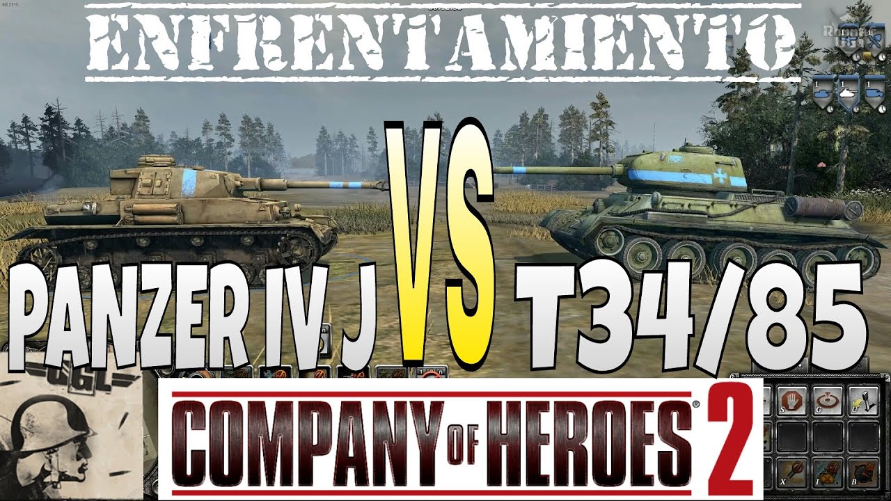 Panzer IV J vs T34-85 | Company of Heroes 2 | Enfrentamiento - YouTube