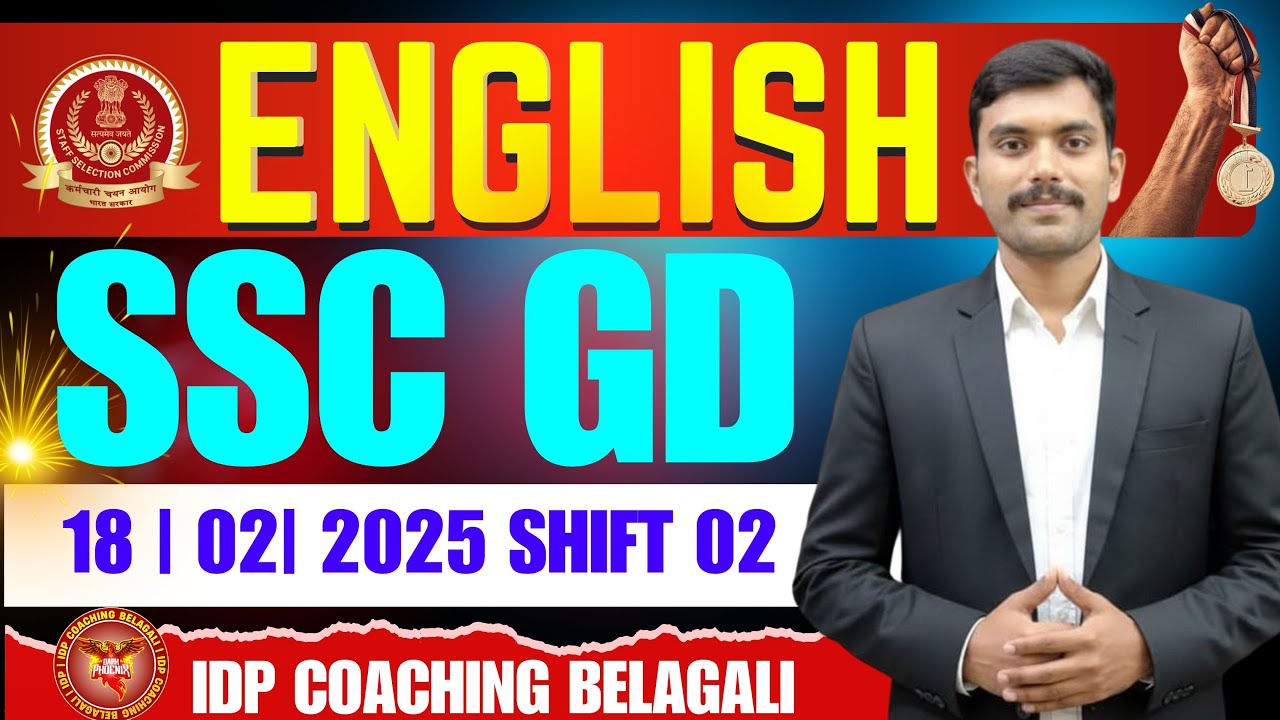 🔴SSC GD | english | OLD QUEASTION 18 |02|2025 shift 02 PAPER SOLVED ...