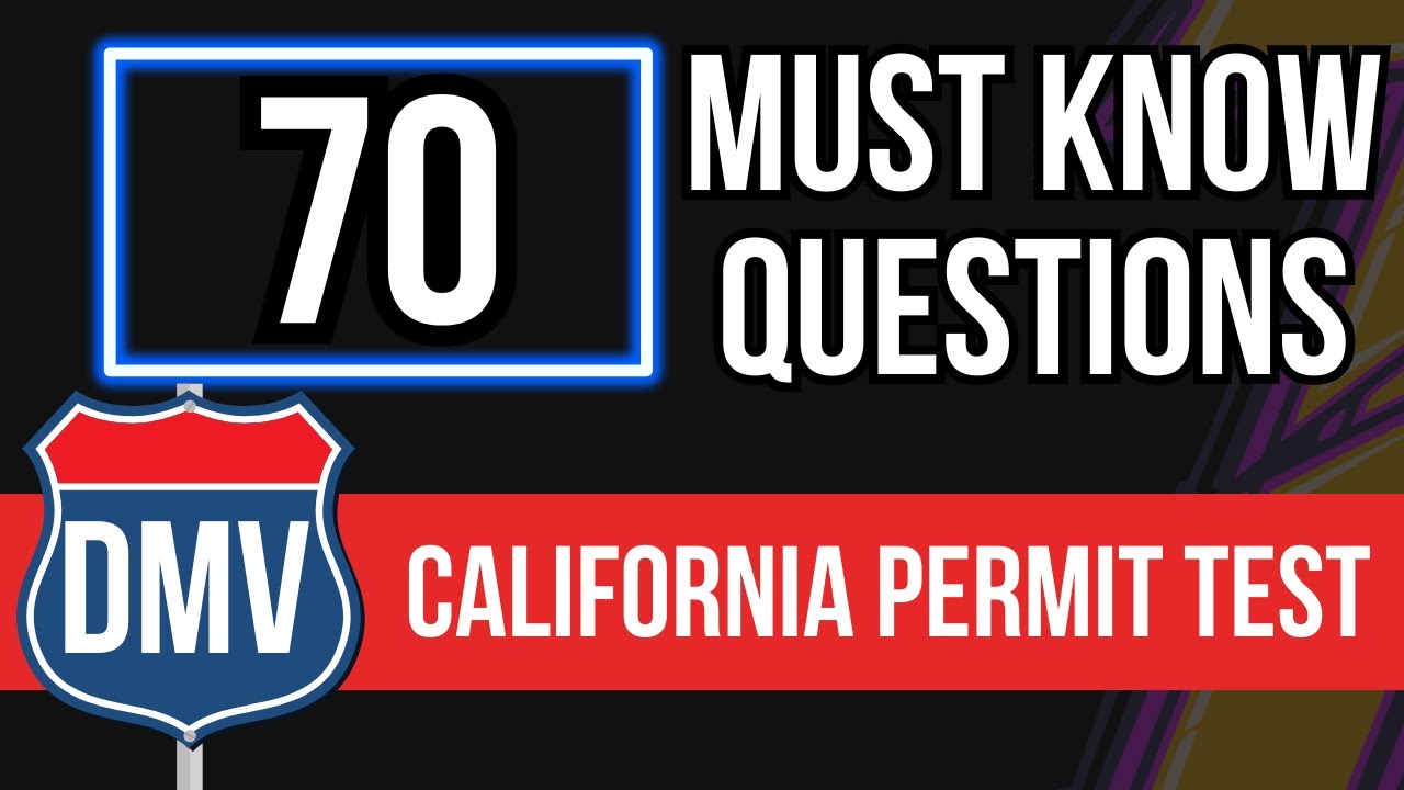 California DMV Permit Test 2024 (70 Difficult Questions) - YouTube
