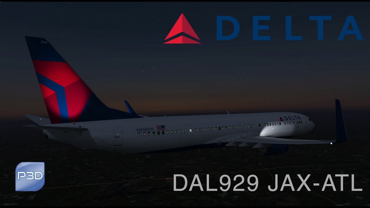 Prepar3d v3.4 Delta Airlines 929 Jacksonville - Atlanta - YouTube