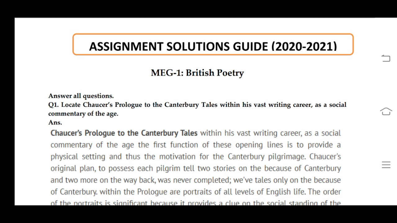 MEG 1 Ignou Solved Assignment - YouTube