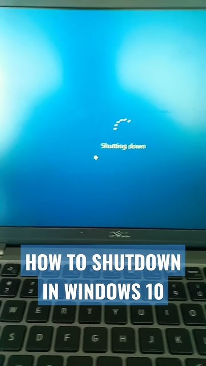 how to shutdown windows 10 - click here for details - easy - YouTube