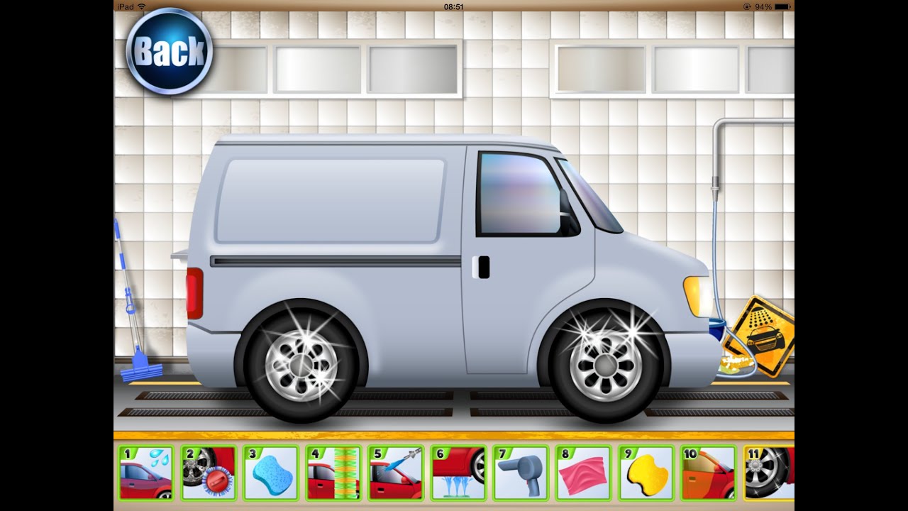 Little Car Wash White Van - YouTube