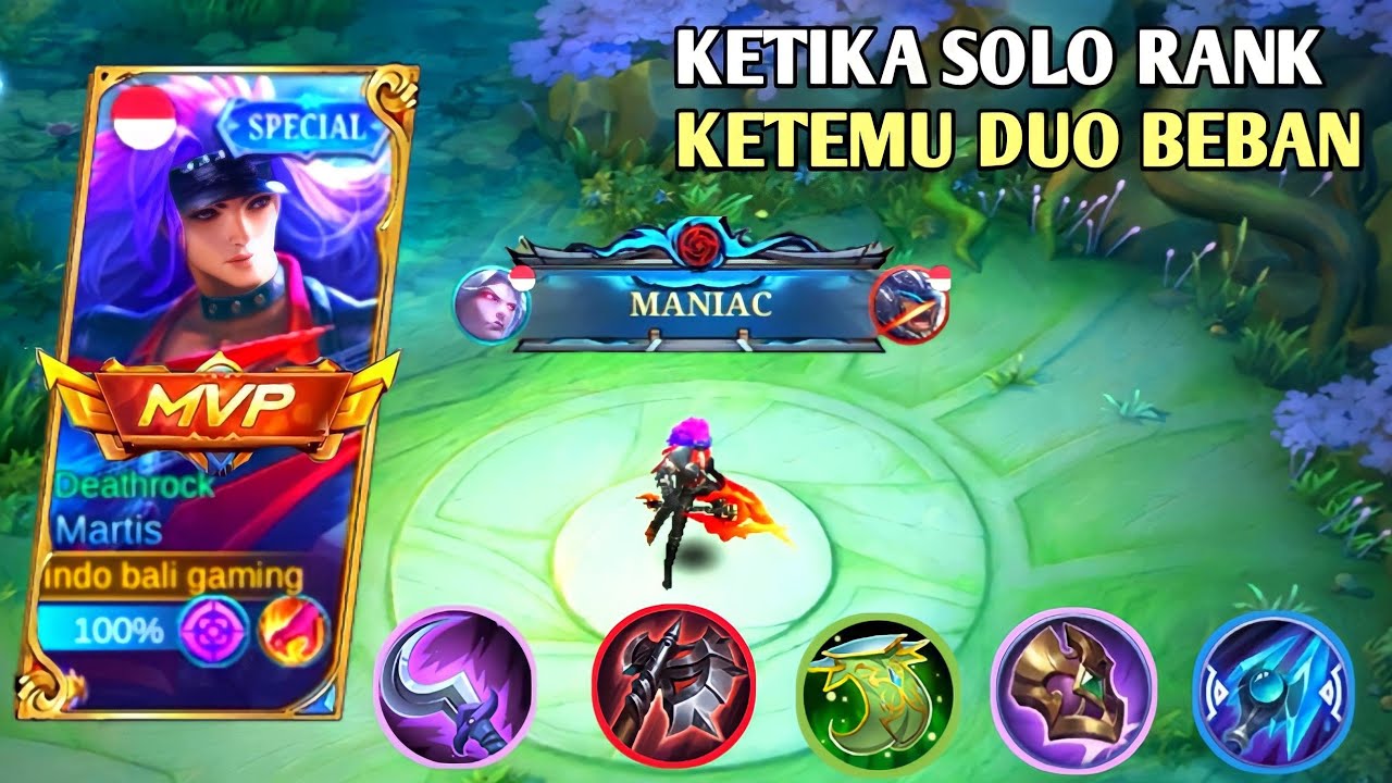 Maniac ‼️ Ketika Solo Rank Ketemu Duo Beban Auto Rungkad | Gameplay ...