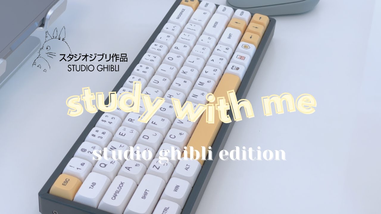 studio ghibli study with me | w/ mechanical keyboard asmr - YouTube