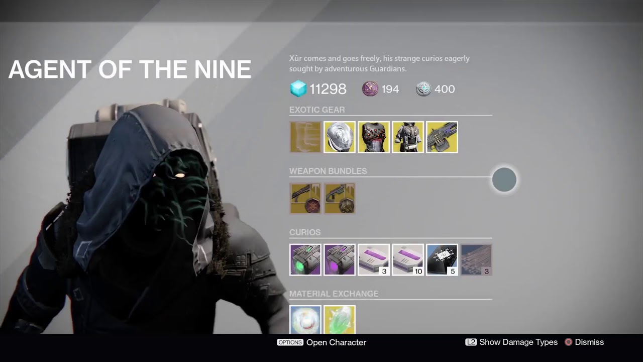 Xur inventory 10-12 july ( vestian outpost ) - YouTube