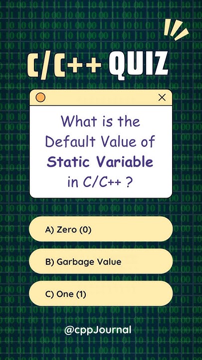 Default value of Static Variable in C/C++ | Interview Question #cpp #cprograming #code # ...