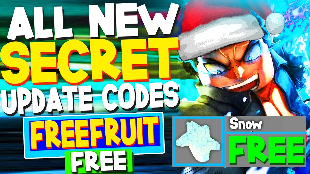ALL NEW *CHRISTMAS* UPDATE CODES in BLOX FRUITS CODES (Roblox Blox ...