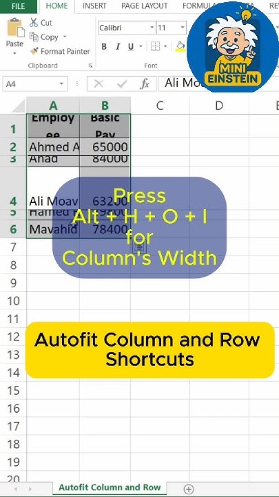 Autofit Column and Row in Excel #excel #excelshortcuts #spreadsheet #exceltutorial #shortcutkeys ...